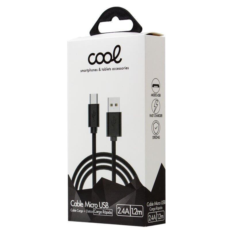 Cabo USB Micro-USB COOL 1,2m Preto - 4paper